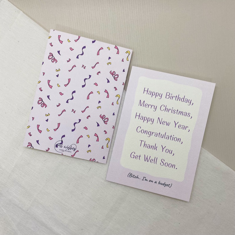 Jual 039 - KARTU UCAPAN GREETING CARD DESIGN UNIK LUCU TERMASUK AMPLOP ...