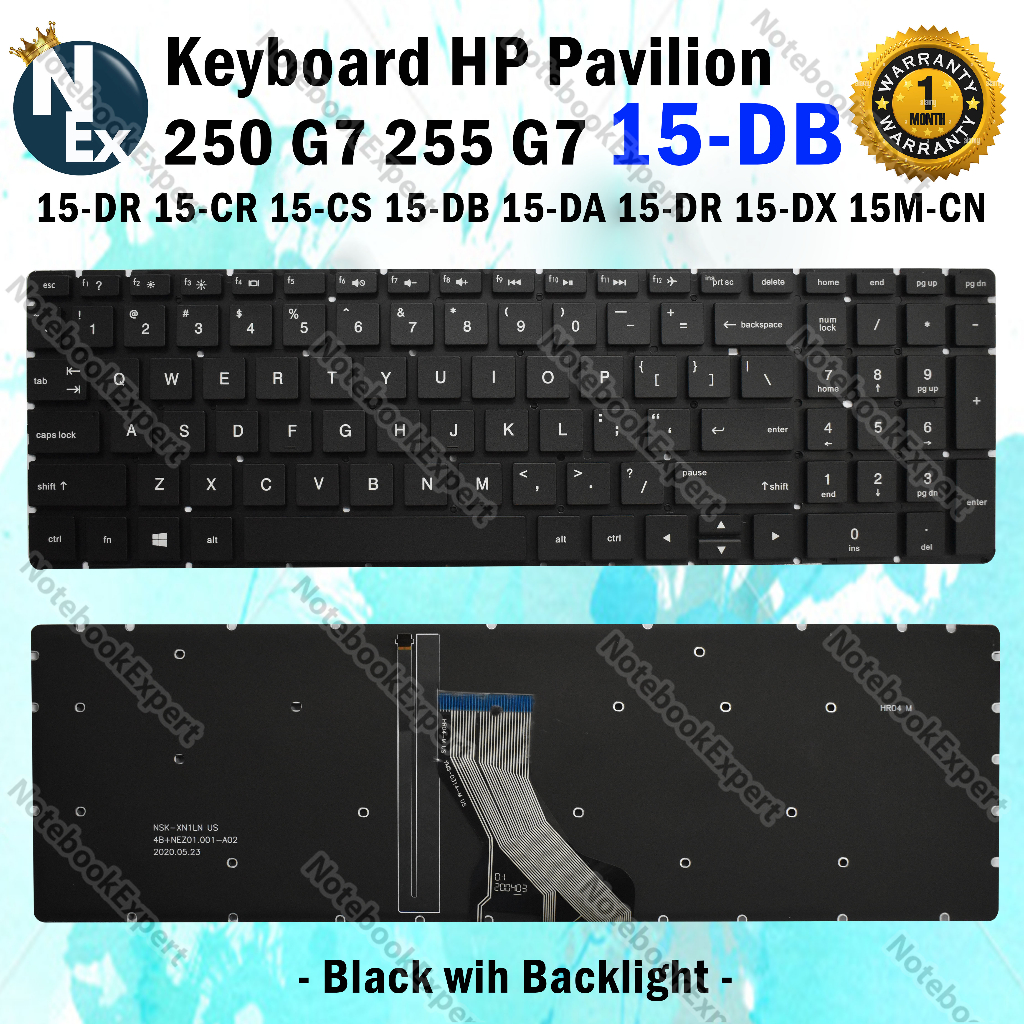 Jual Keyboard HP Pavilion 15-DB 15-CR 15-CS 15-DR 15-DA 250 G7 ...