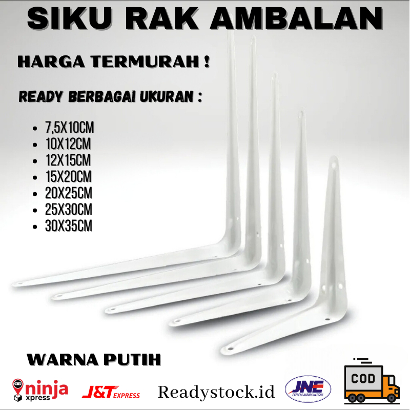 Jual Siku Rak Besi L Siku Rak Ambalan Siku Rak Dinding 3x4, 4x5, 5x6 ...