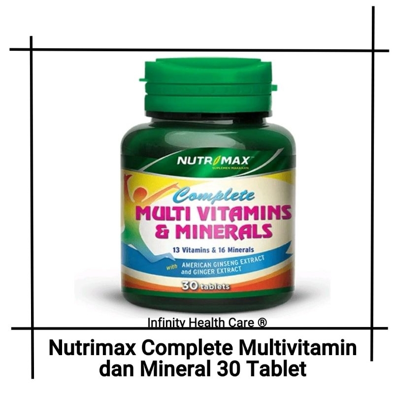 Jual Nutrimax Multivitamin dan Mineral 30 Tablet | Nutrimax Complete ...