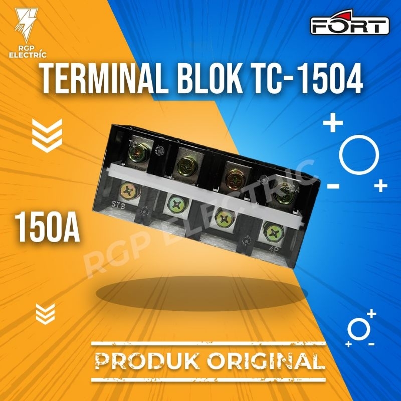 Jual Terminal Blok TC-1504 150Ampere 4Pole BLOCK FORT / TC1504 FORT | Shopee Indonesia