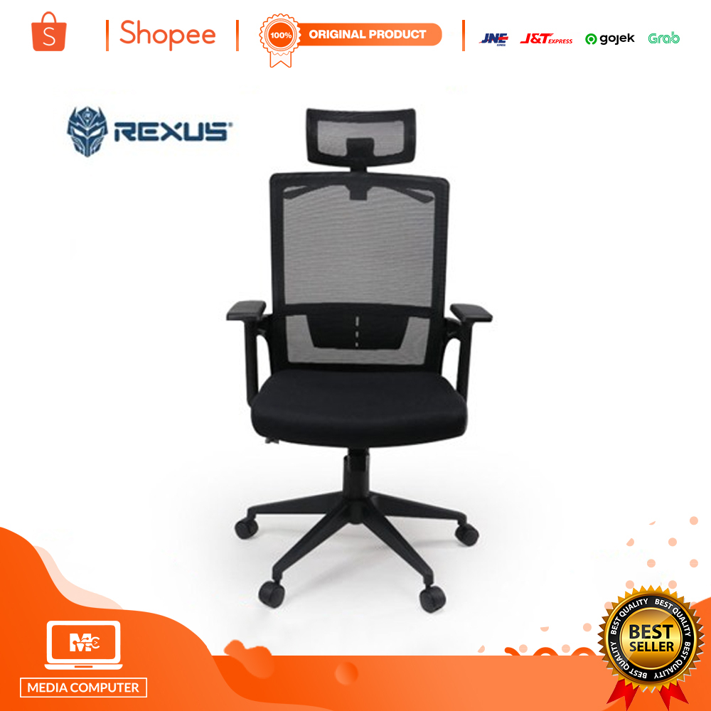 Jual REXUS NC1 Ergonomic Chair BLACK | Shopee Indonesia