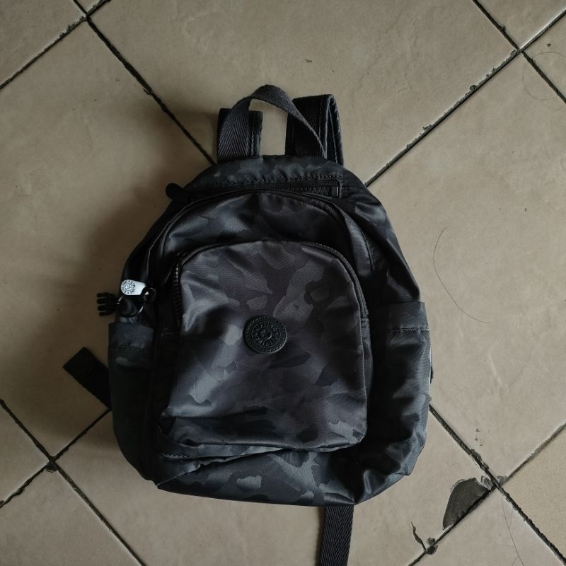 Jual (PRELOVED) RANSEL/TAS KIPLING DARK GREY ARMY ORIGINAL | Shopee ...