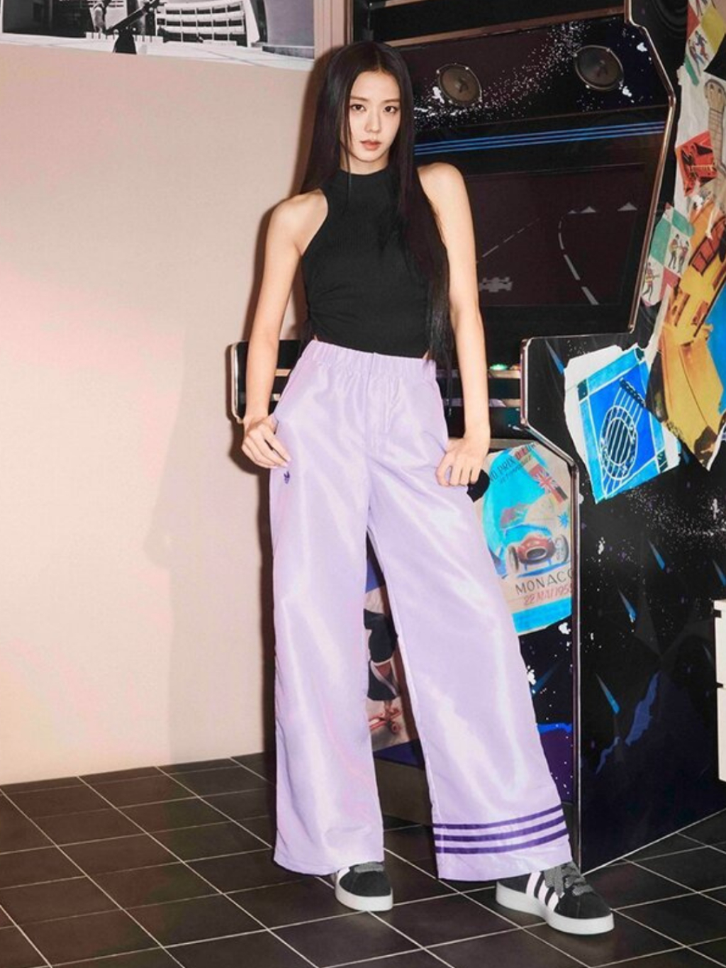 Jual Adidas Originals Jisoo Blackpink Adibreak Purple Cullotee Pants ...