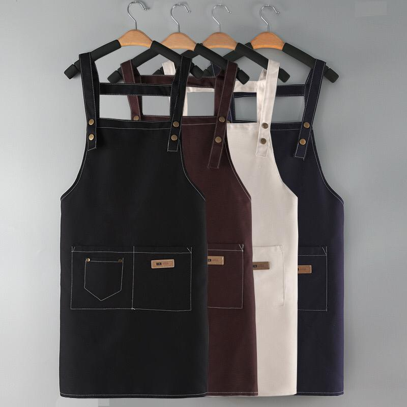 Jual Celemek Custom Canvas New Korean Style Apron Masak Dapur Unisex ...