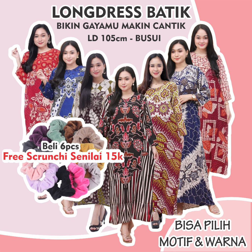 Jual Daster Batik Lengan Panjang Baju Daster Lengan Panjang Longdress ... Jual Daster Batik Lengan Panjang Baju Daster Lengan Panjang Longdress ...
