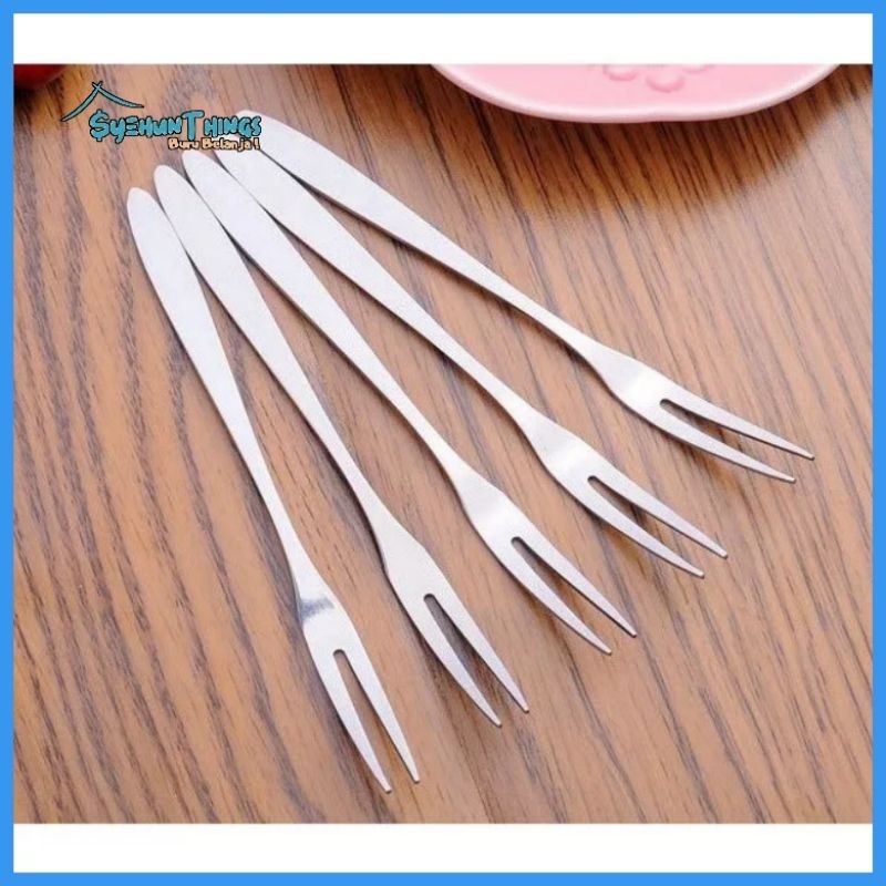 Jual Garpu Kue/Buah Stainless Dwisula (1pcs) | Shopee Indonesia