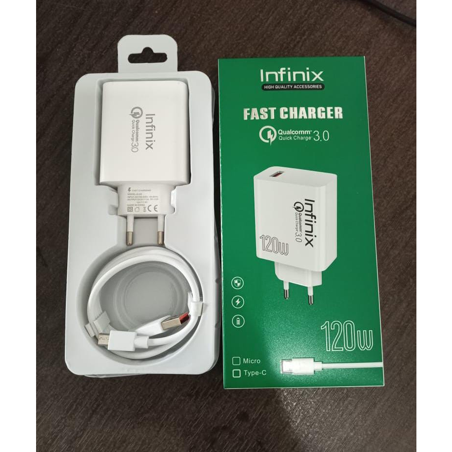 Jual Infinix Charger Original 120Wat Suport Fast Charger Casan Infinix ...