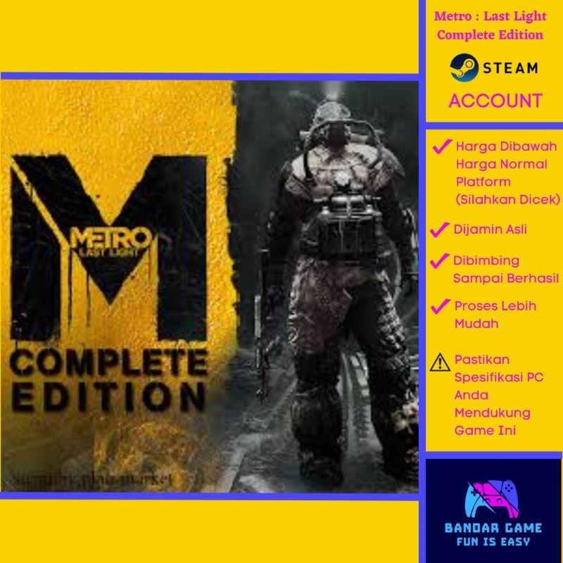 Jual Metro : Last Light Complete Edition (2013) PC Steam Account ...