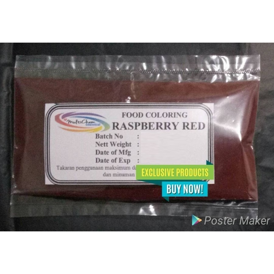Jual PEWARNA MAKANAN FOOD GRADE RASPBERRY RED / PINK || 1 KG | Shopee ...