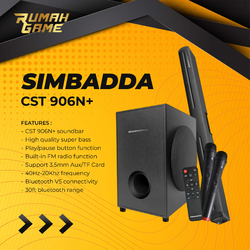 Jual SIMBADDA CST 906N+ Soundbar TV Bluetooth Home Theater Karaoke 906 ...