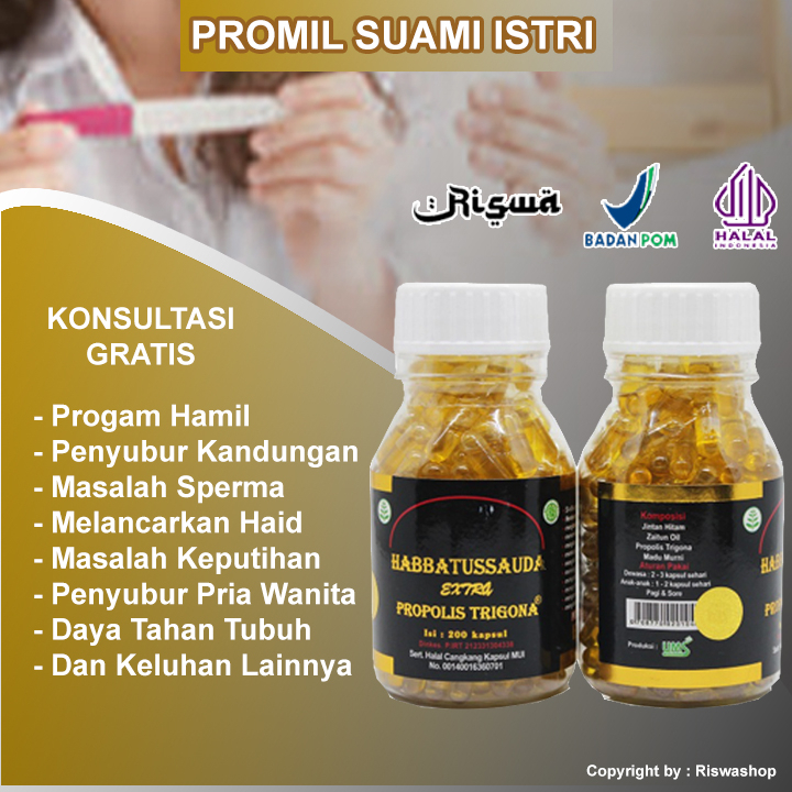 Jual Promil Habbatussauda Extra Propolis Trigona Original 200 Kapsul ...