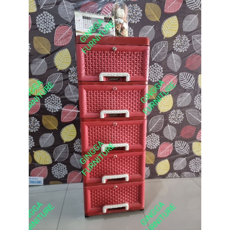 Jual LEMARI LACI PLASTIK 5 SUSUN JUMBO NAPOLLY | Shopee Indonesia
