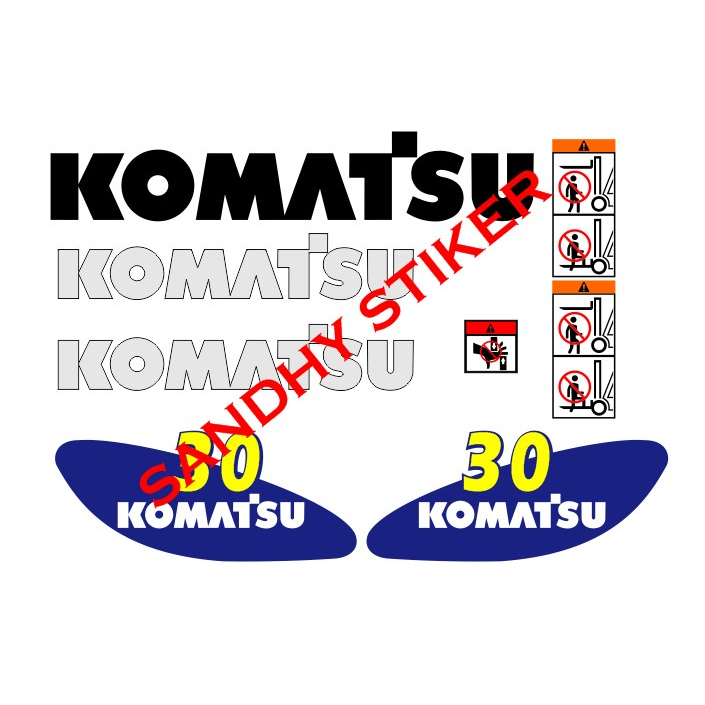 Jual Stiker Forklift Komatsu 30 (30 Ton) sticker Alat Berat | Shopee ...