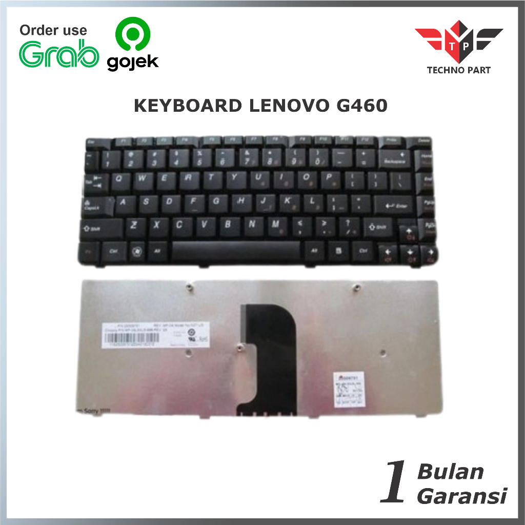 Jual Keyboard Laptop Lenovo G460 G460A G460L G465 G465A Series Hitam ...