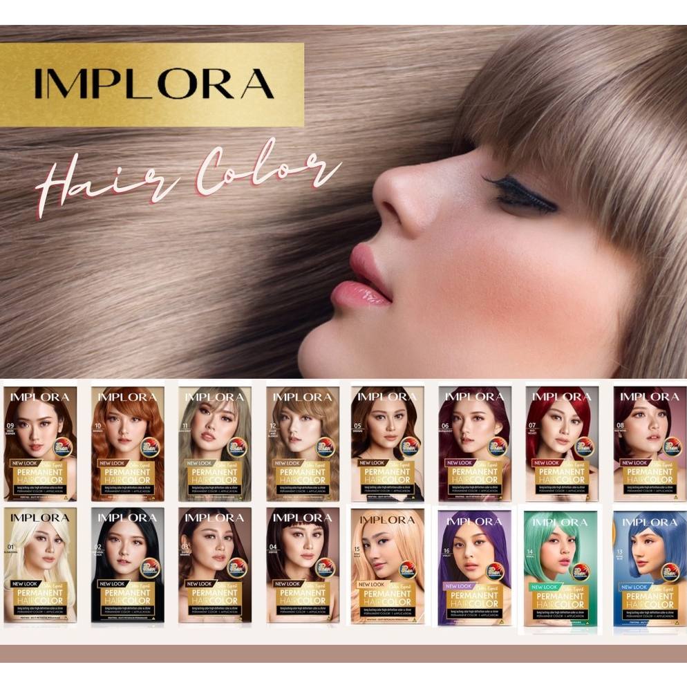 Jual READY STOCK | IMPLORA New Permanent Hair Color | Implora Semir ...