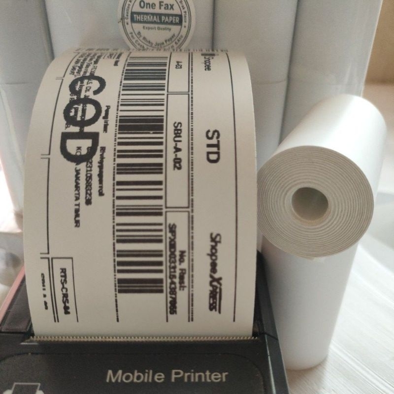 Jual kertas thermal stiker label 58x30 struk resi pengiriman | Shopee ...