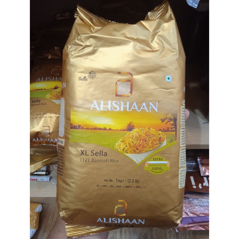 Jual Beras Basmathi Alishaan XL Sella Basmati Rice 1kg | Shopee Indonesia