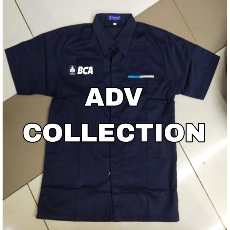 Jual Kemeja Bank BCA Seragam Bank BCA Navy Lengan Pendek Pria | Shopee ...