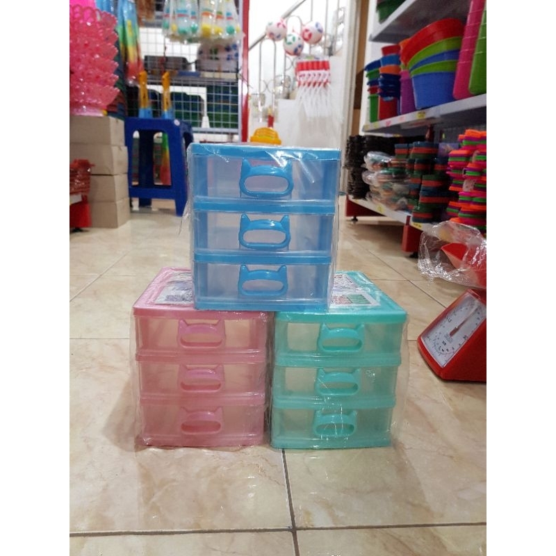 Jual Mini container Laci kathy susun 3 | Shopee Indonesia