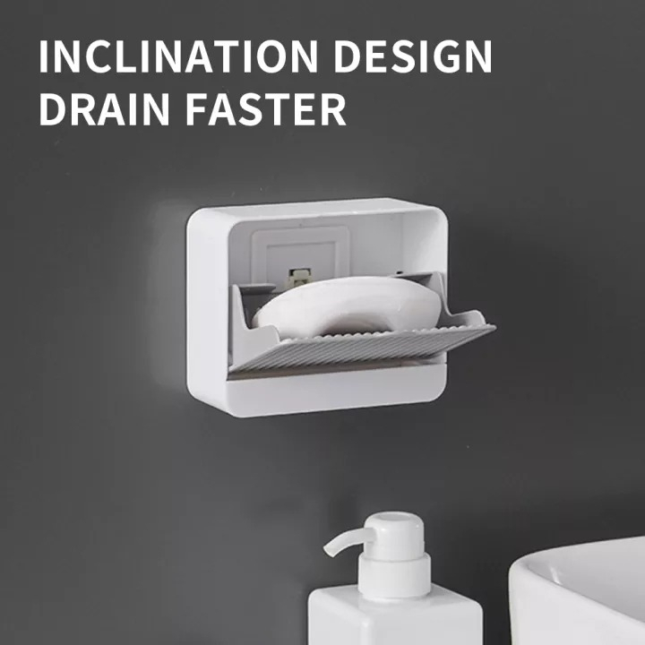 Jual Tempat Sabun Kamar Mandi Dinding Tempel Drain Box Soap - K12 ...