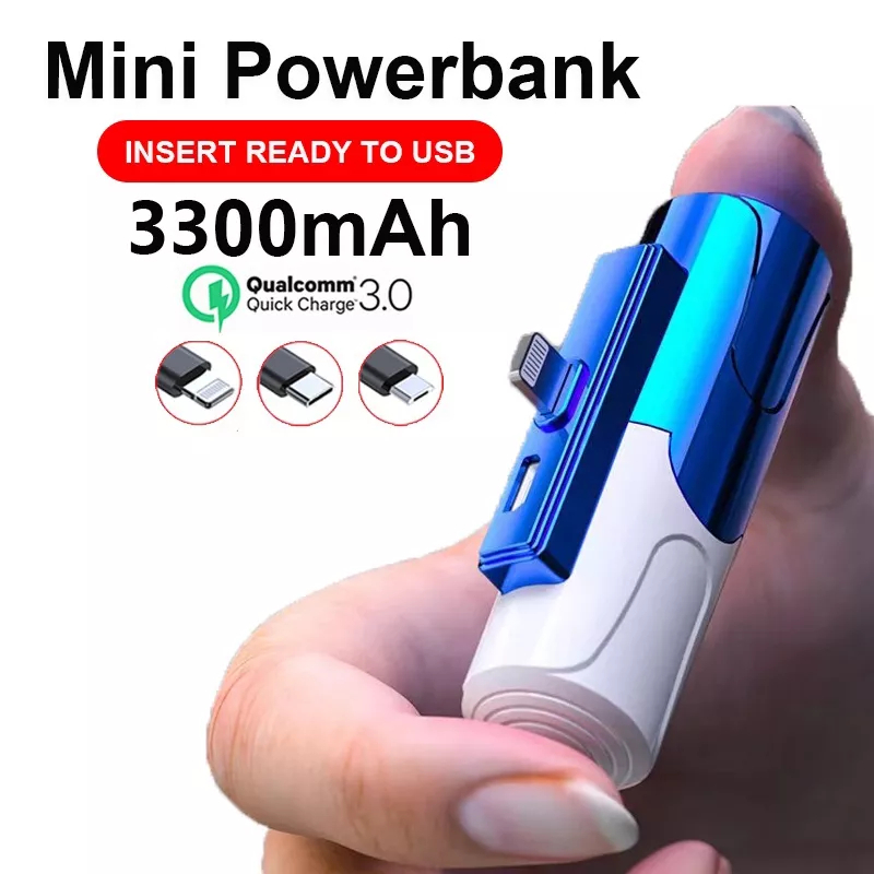 Jual Time Capsule Power Bank Mini 3300mAh Emergency Phone Charger Mini ...