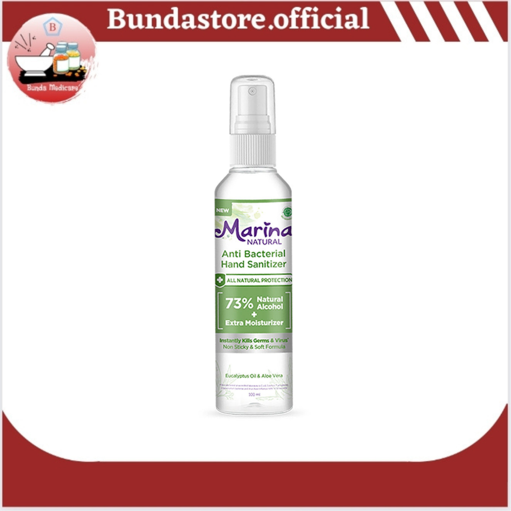 Jual Marina Natural Anti Bacterial Hand Sanitizer Spray [100 ml ...