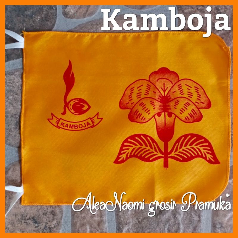Jual Bendera regu pramuka putri bunga Kamboja bendera regu bunga ...