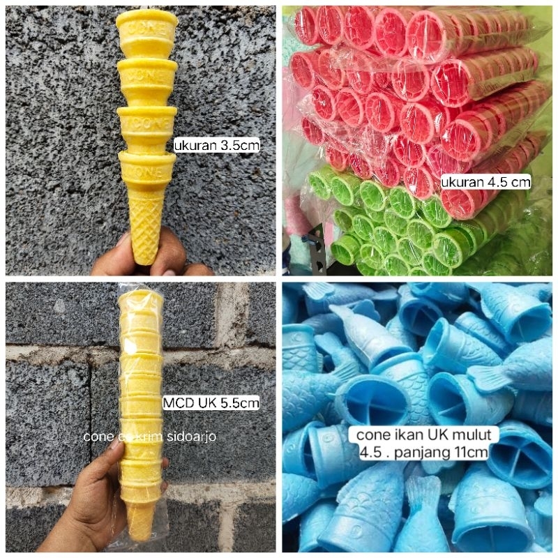 Jual cone ice cream / cone es krim P-IRT: 2053515011560-28 free bubble ...