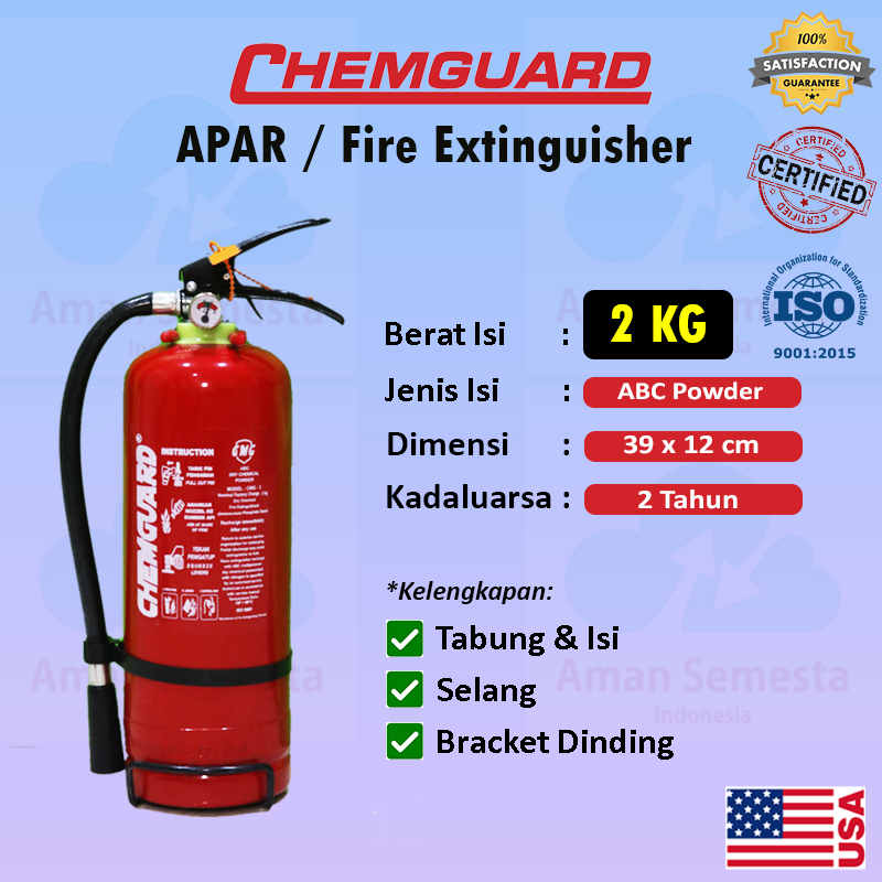 Jual APAR 2 KG ABC Powder CHEMGUARD - Alat Pemadam Api (APAR) / Fire Extinguisher DCP | Shopee ...