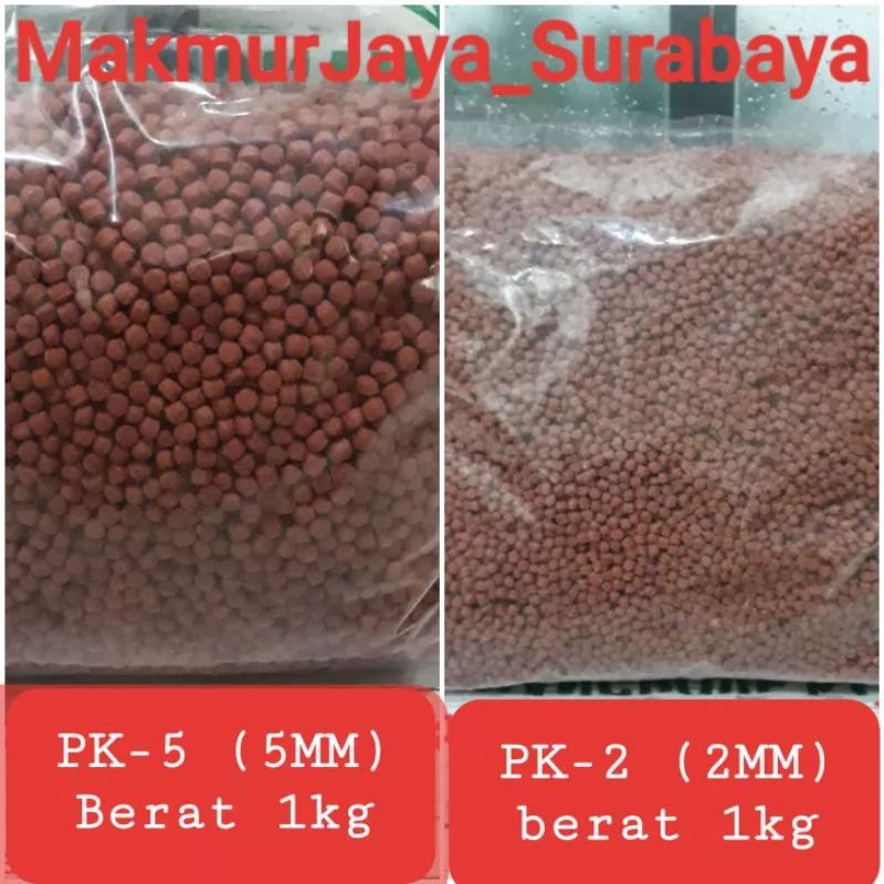 Jual Pakan Koi PK-2 (2MM) & PK-5 (5MM) Merah pakan ikan Hias koi kura2 ...