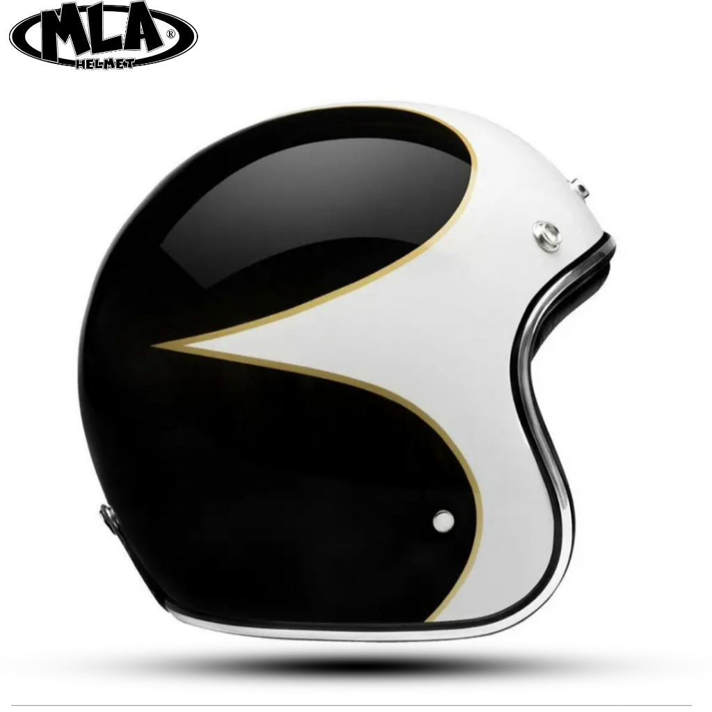 Jual Helm Bogo Retro KBS / Emerlad White Lis Chrome / Helm PREMIUM ...