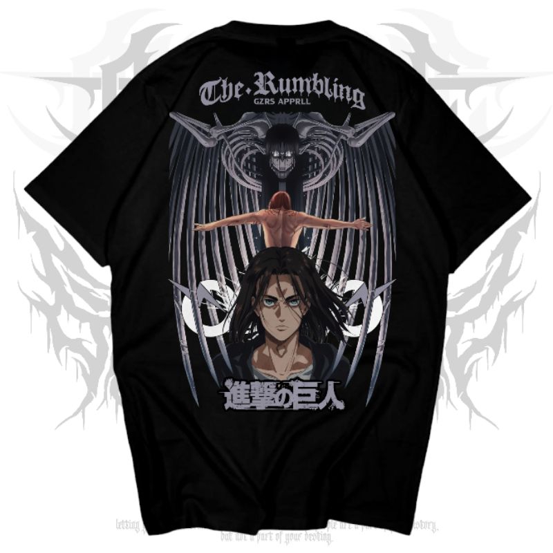 Jual GZRS T-shirt The Rumbling of Freedom - Black | Shopee Indonesia