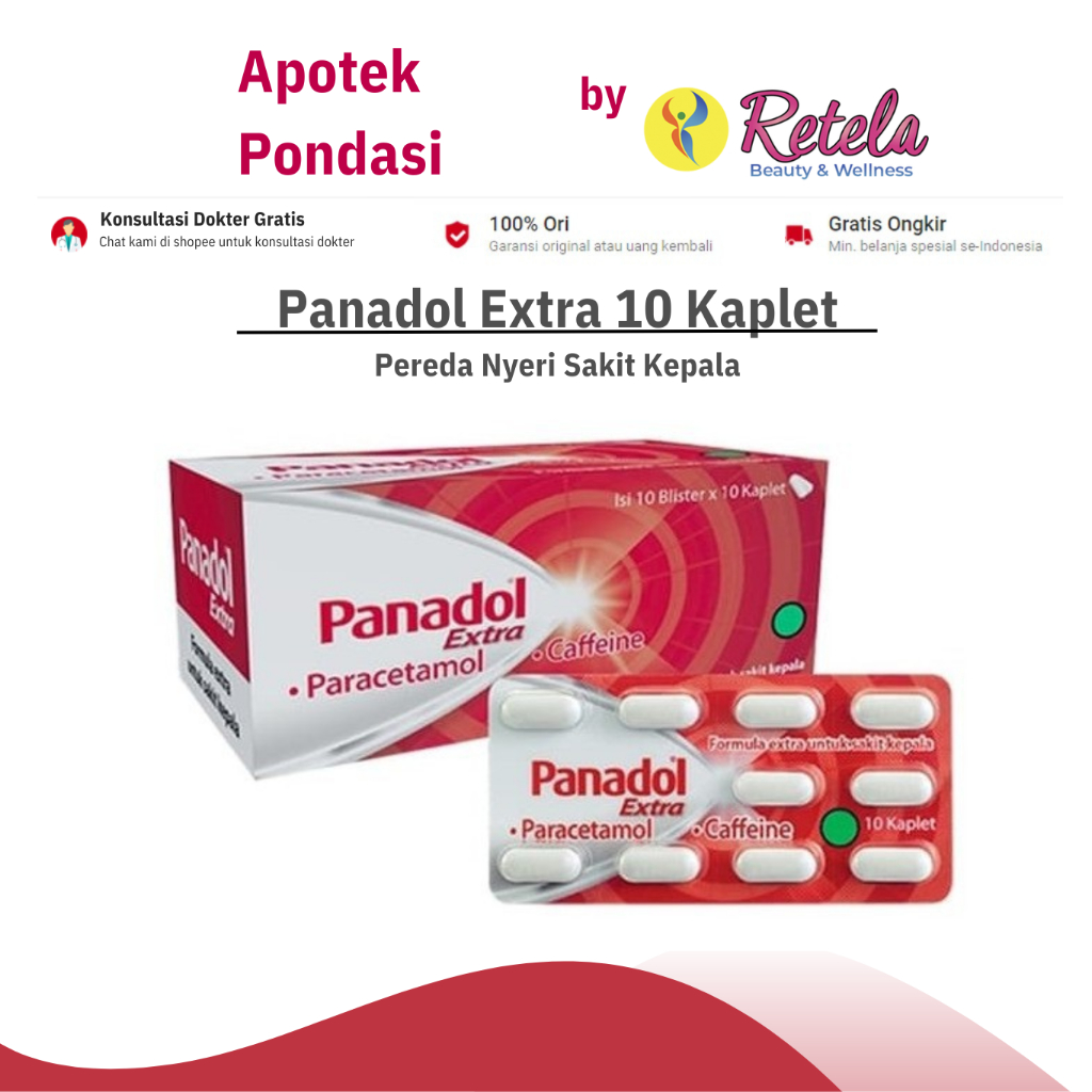 Jual PANADOL EXTRA 1 STRIP ISI 10 TABLET | Shopee Indonesia