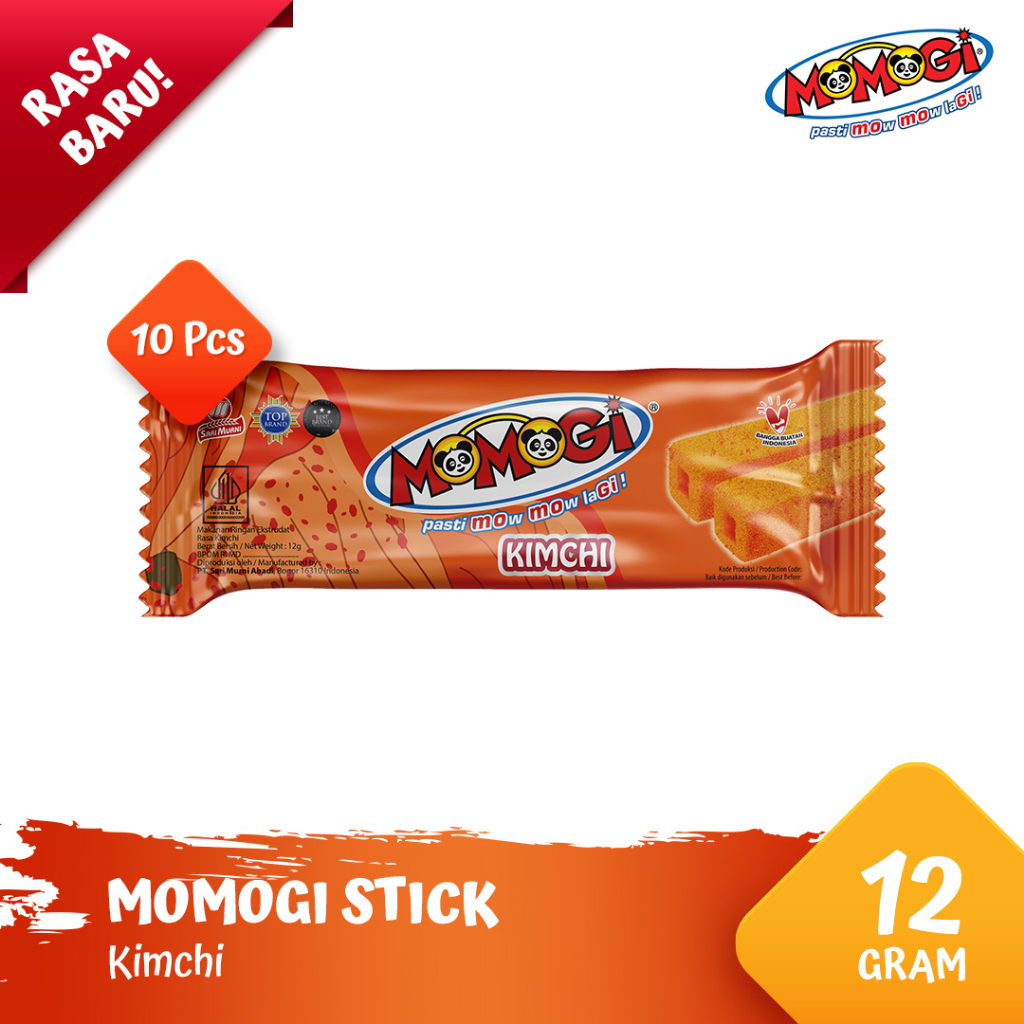 Jual Momogi Stick Snack Makanan Ringan 12gr - Kimchi [1 Box @ 10 Pcs ...