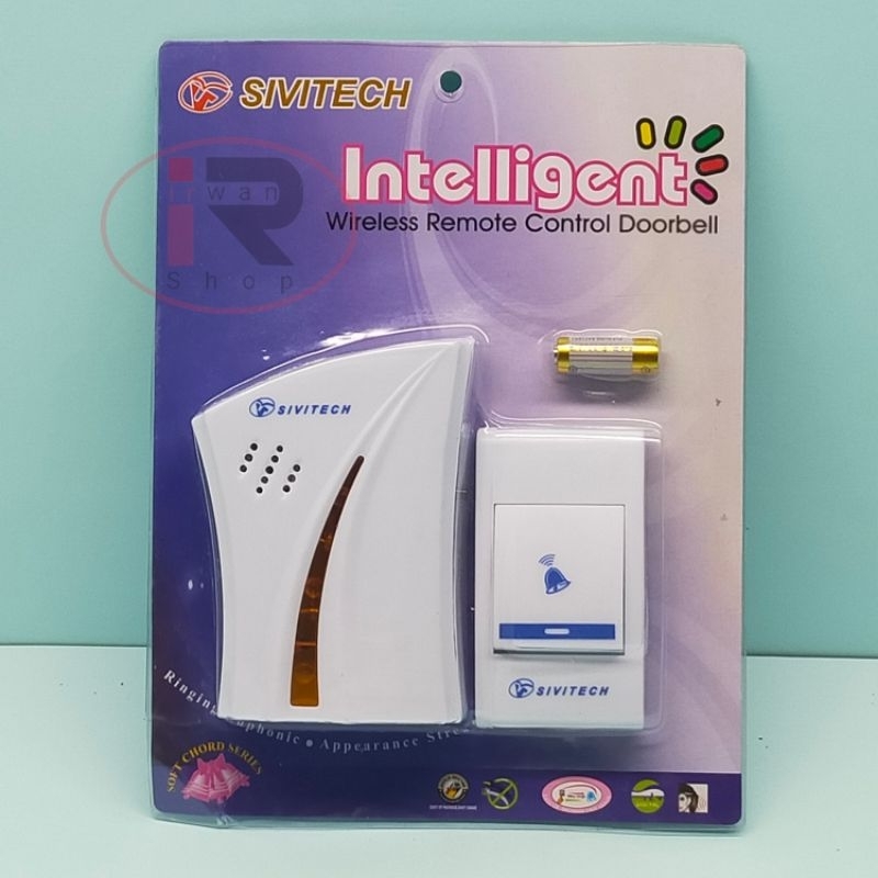Jual Bell Listrik Wireless Sivitech / Doorbell AC 1 Remote Tanpa Kabel ...