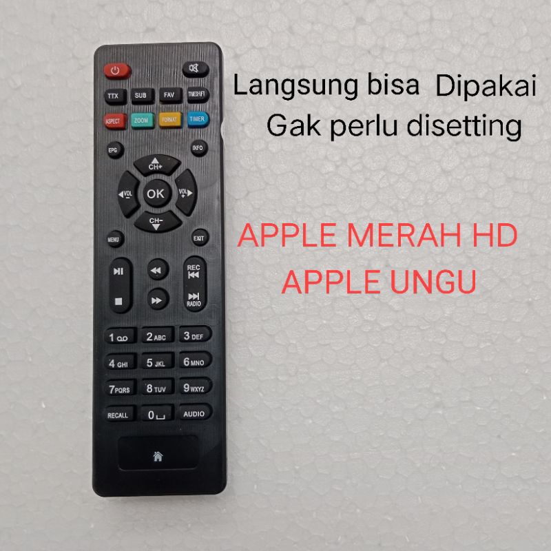 Jual remot set top box matrix apple merah hd remote stb matrix apple ...