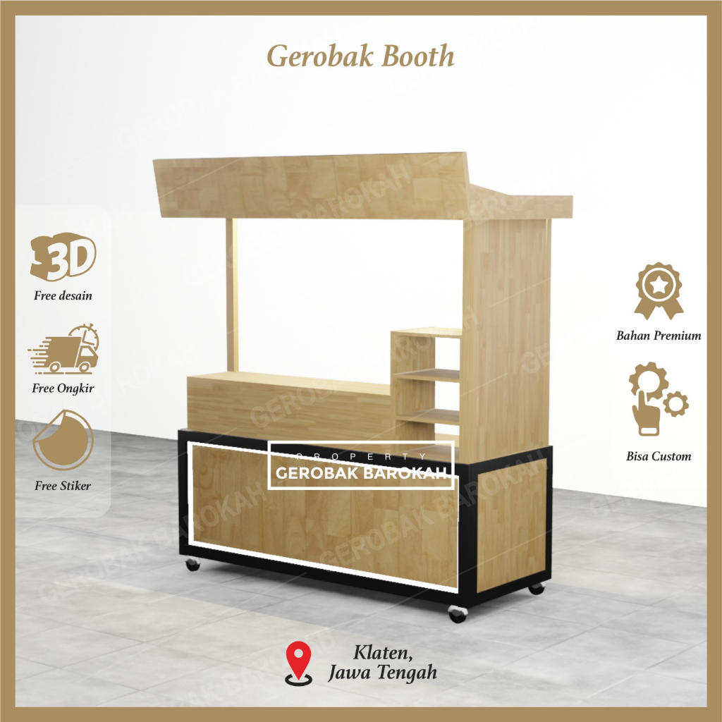 Jual Booth Makanan / Gerobak Kekinian Model Minimalis | Shopee Indonesia