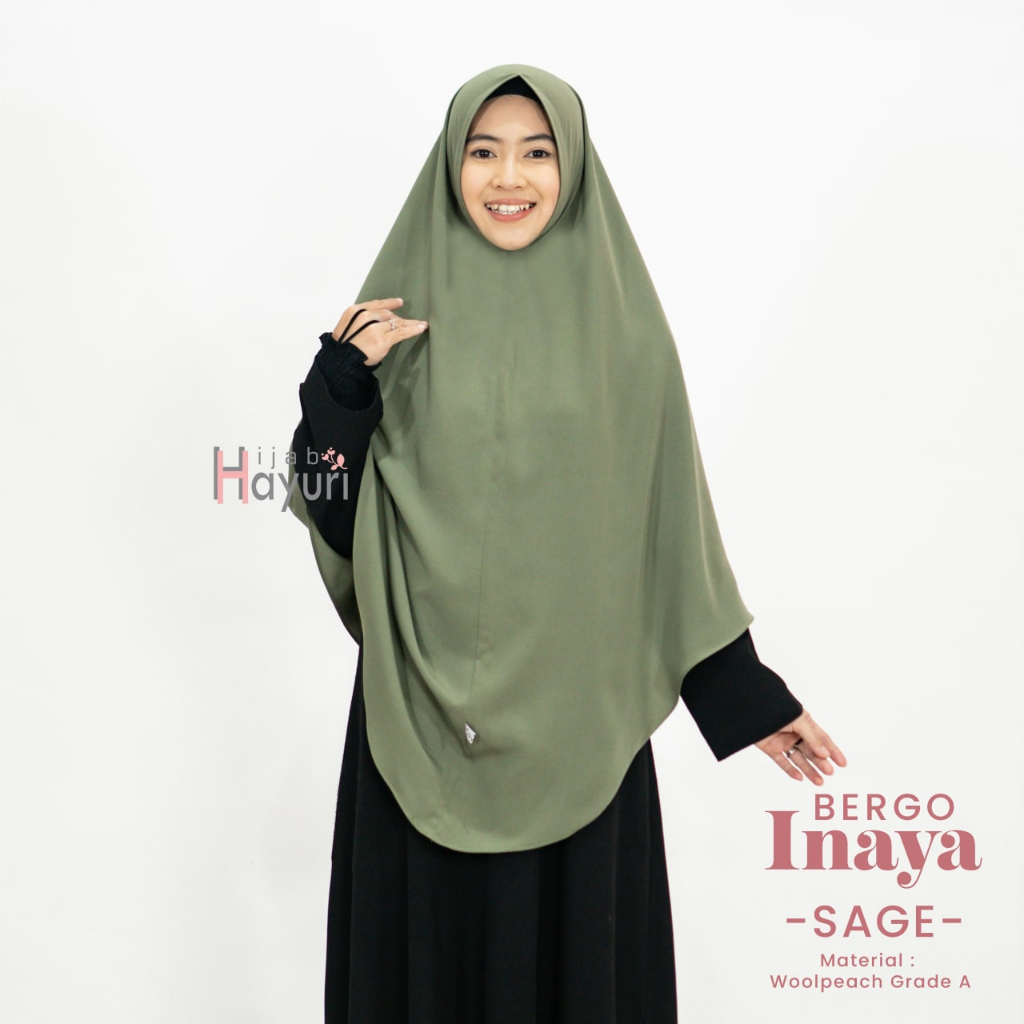 Jual Hijab Hayuri Bergo Inaya - Jilbab Instan Syar'i Non Pad - Bahan ...