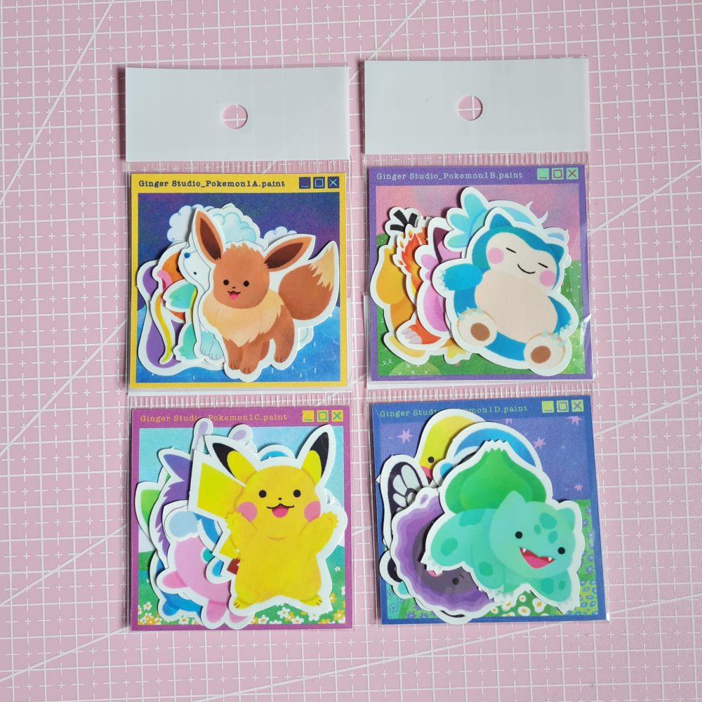 Jual GINGER STUDIO Pokemon Sticker Pack / Stiker Die Cut Ilustrasi ...