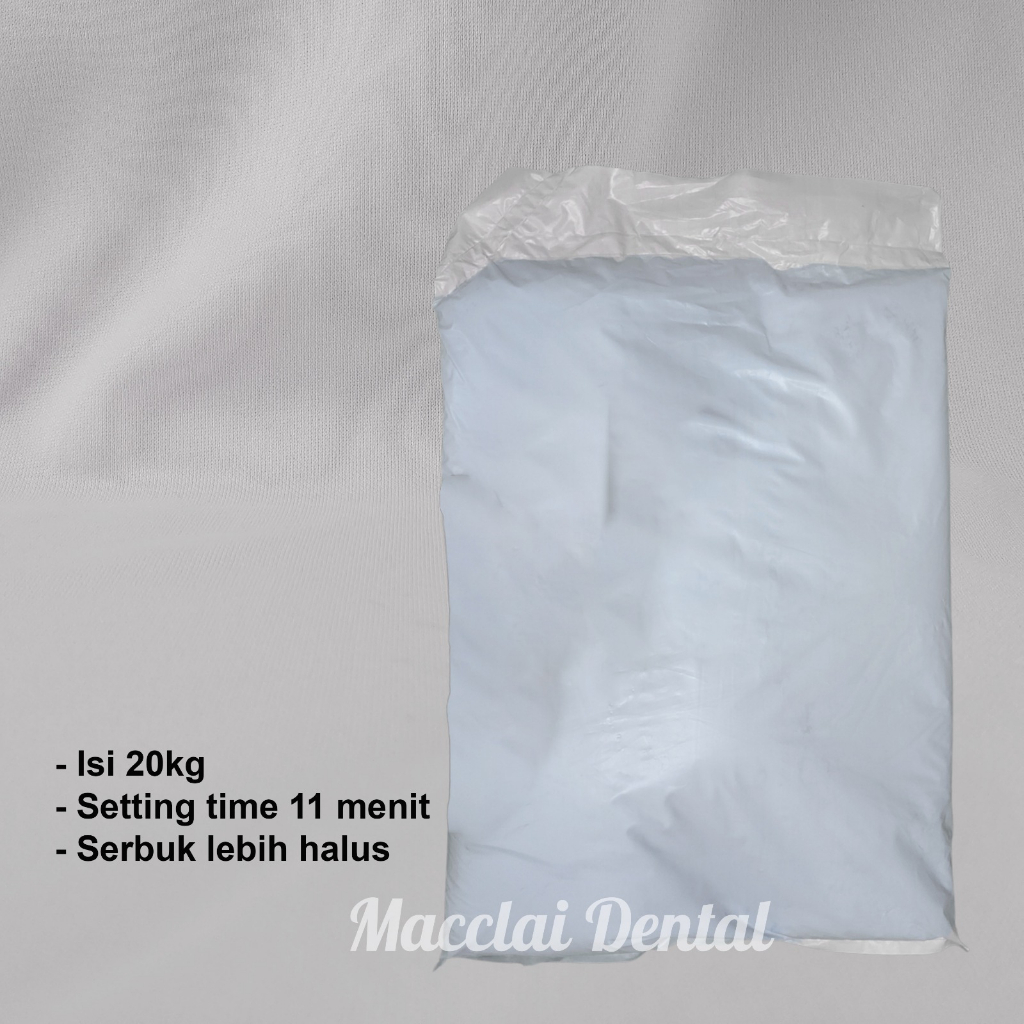 Jual DENTAL GIPS STONE MOLDANO TYYPE 2 / GIPS BIRU PROBASE 1 SAK 20kg ...