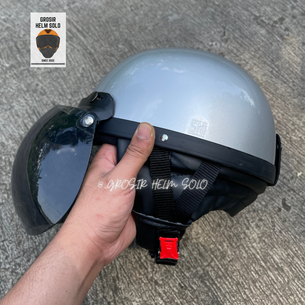 Jual helm bogo chips retro chip polos dewasa SNI | Shopee Indonesia