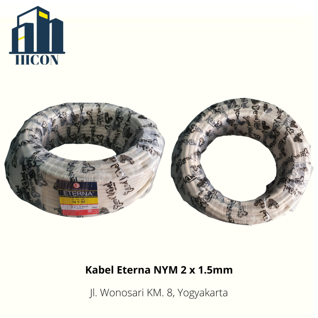 Jual Kabel NYM 2x1.5 Eterna / Kabel Engkel Putih 1 Meter | Shopee Indonesia