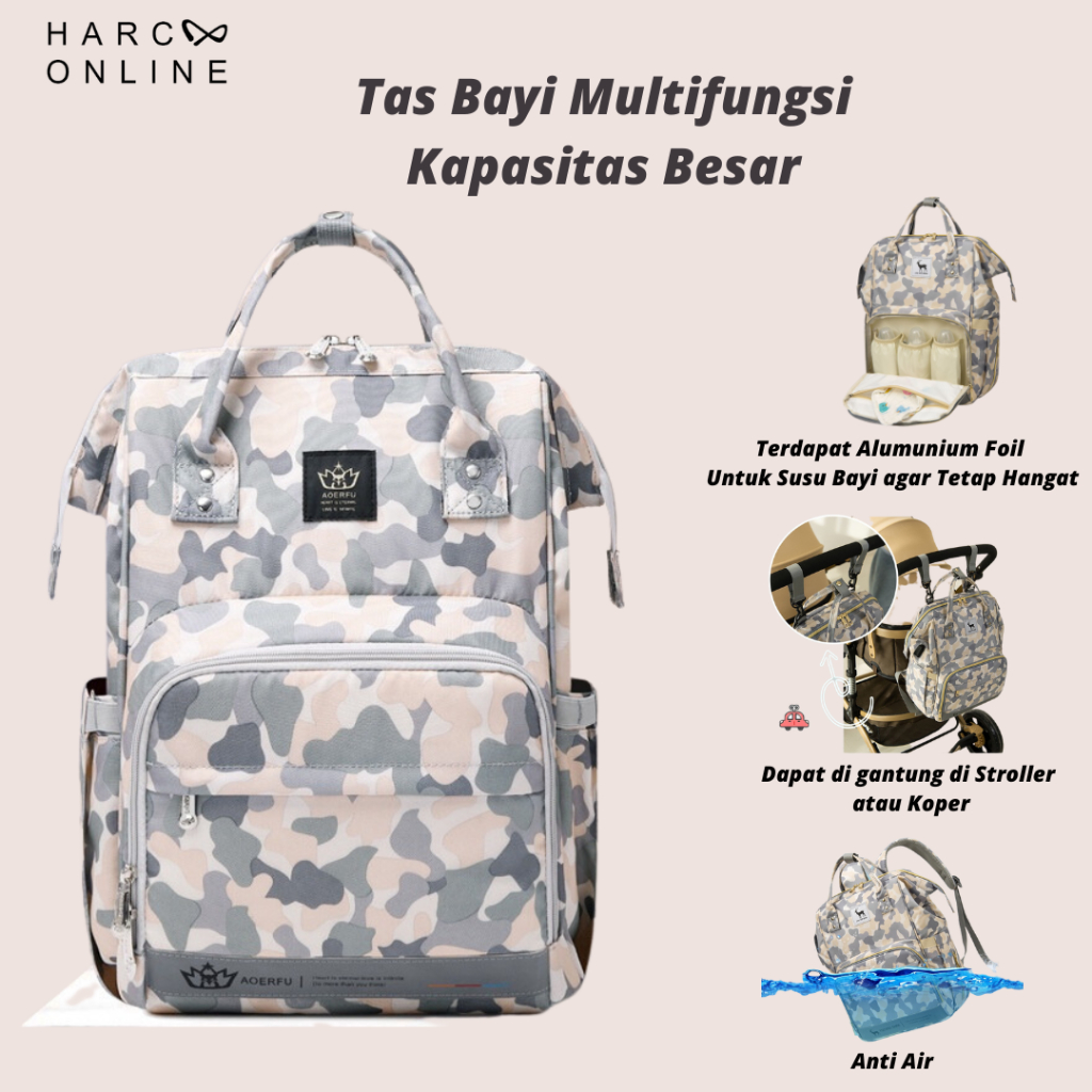 Jual HARCOO ONLINE - Tas Bayi Multifungsi Tas Bayi Ransel Diaper Bag ...