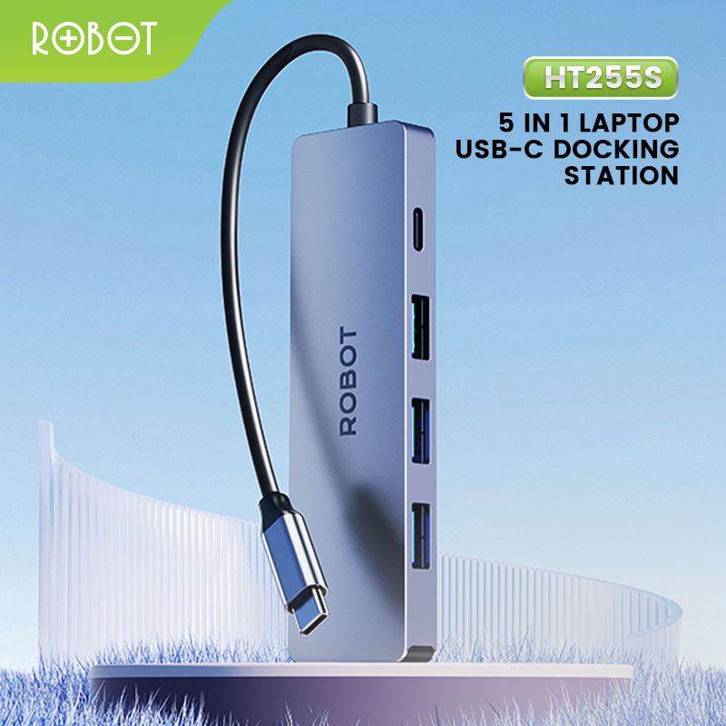 Jual ROBOT USB Hub Multiport 5 in1 HT255S Koneksi HDMI to Monitor / TV ...