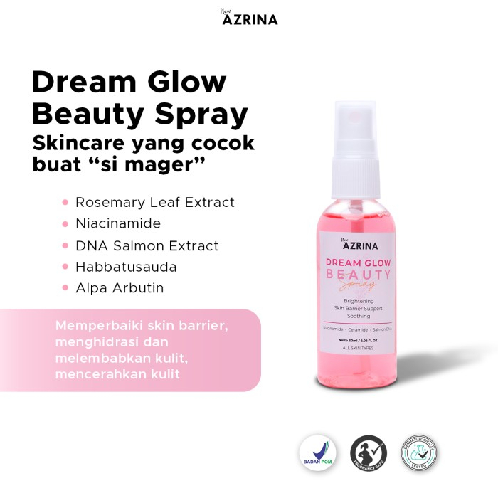 Jual AZRINA DREAM GLOW BEAUTY SPRAY 60ML | Shopee Indonesia