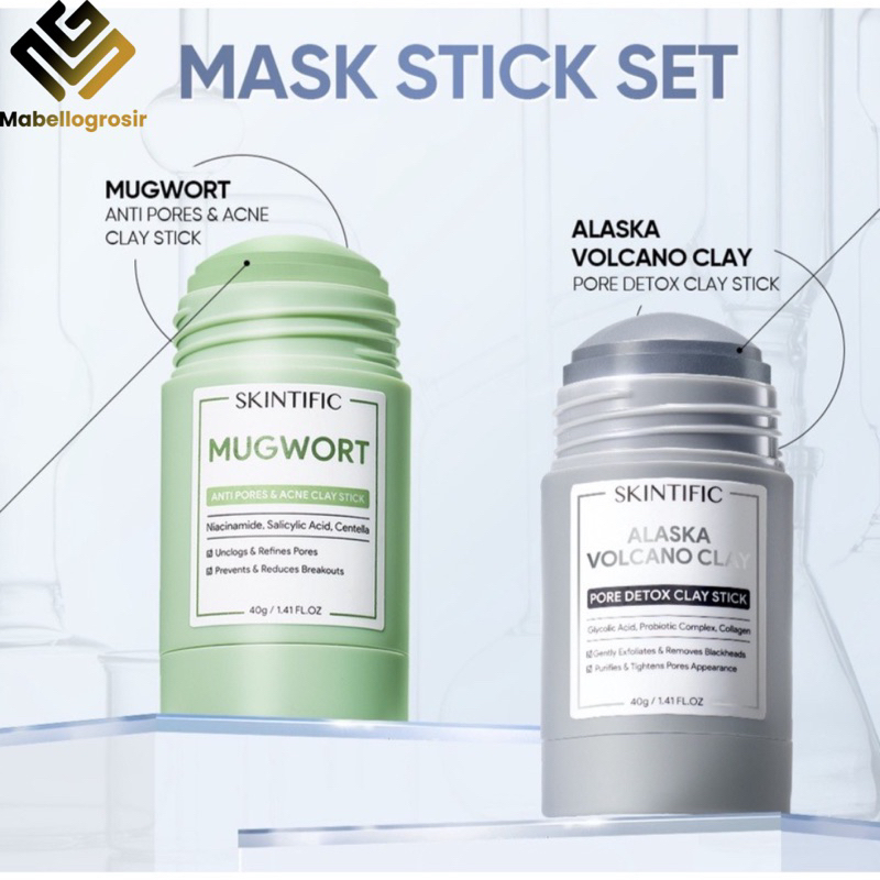 Jual 【Skintific Outlet Official】SKINTIFIC Clay Mask Stick kit - Acne ...