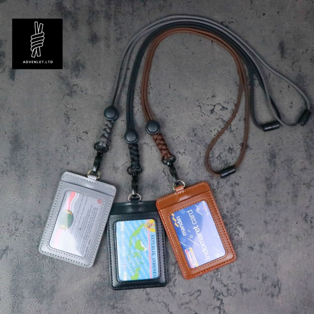 Jual Lanyard Id Card Paracord 4mm Kewkew Besi Gantungan Name tag Holder ...