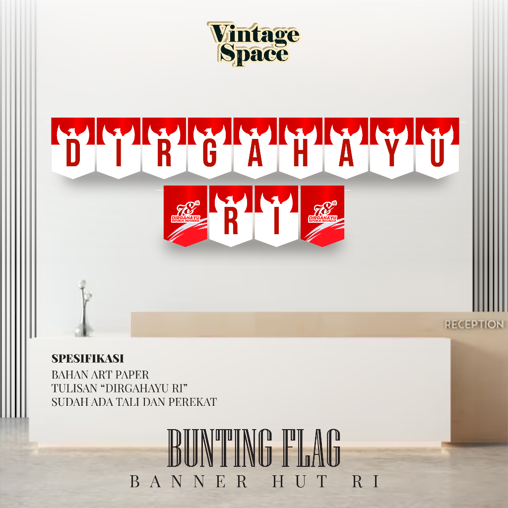 Jual Banner Flag HUT RI / Bunting Flag Kemerdekaan/ Benner HUT RI ...