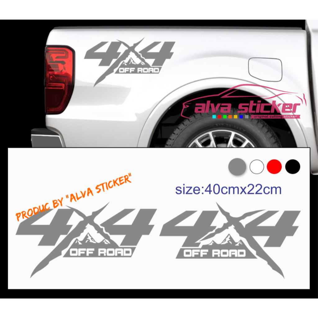 Jual sticker stiker 4x4 off road gunung stiker triton hilux navara dmax ...